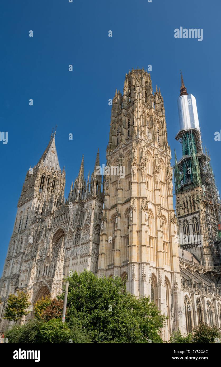 Rouen ; France - august 2024 : Rouen Notre-Dame Cathedral Stock Photo ...