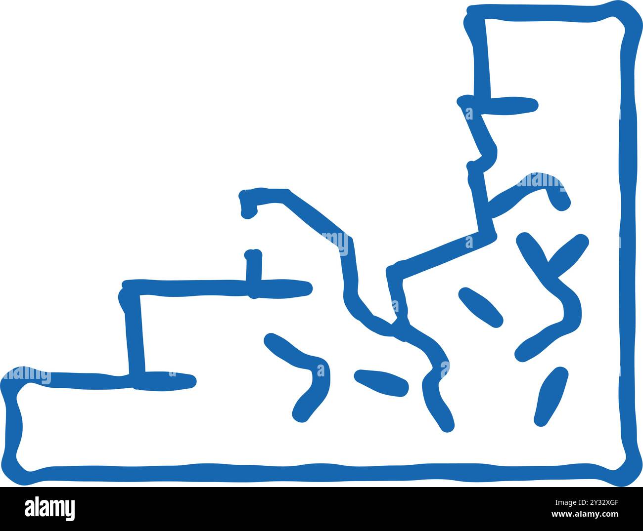 damaged stair icon doodle illustration Stock Vector Image & Art - Alamy