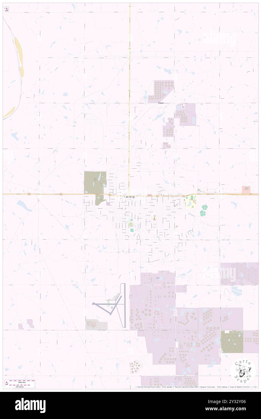 Map of cushing oklahoma hi-res stock photography and images - Alamy