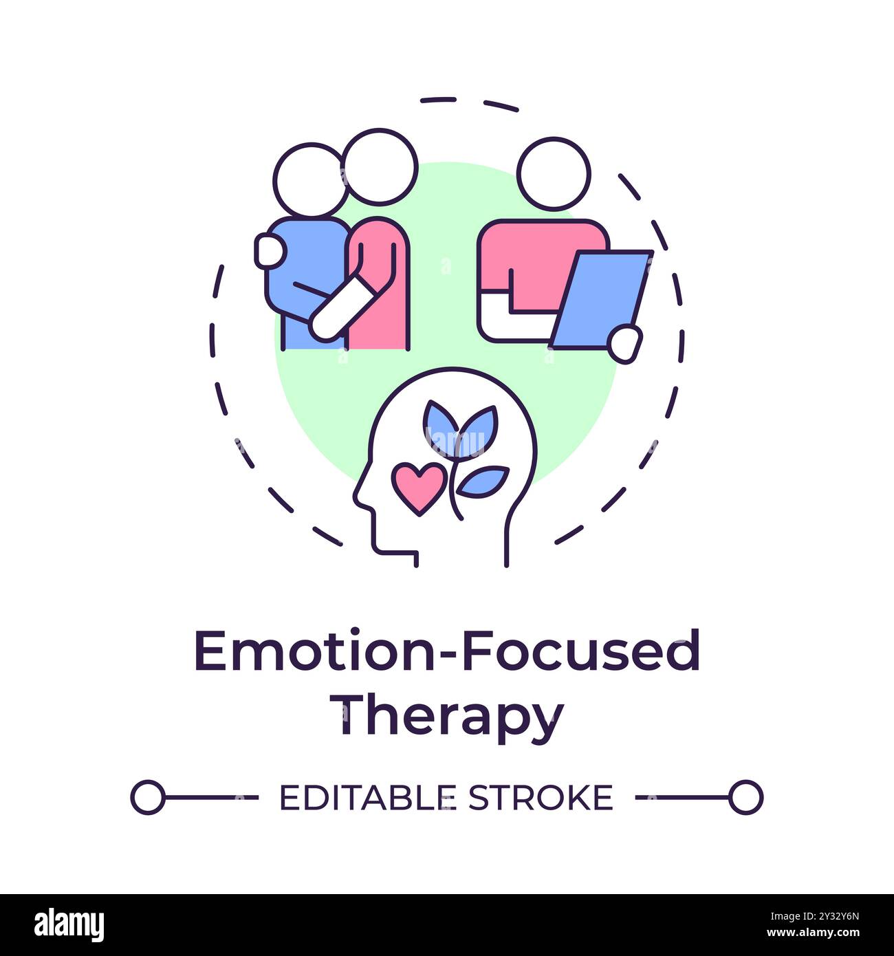 Emotion-focused therapy multi color concept icon Stock Vector Image ...
