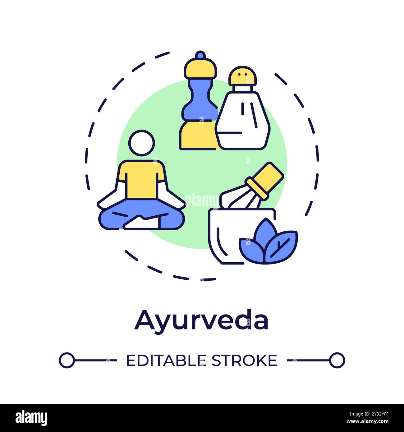 Ayurveda multi color concept icon Stock Vector Image & Art - Alamy