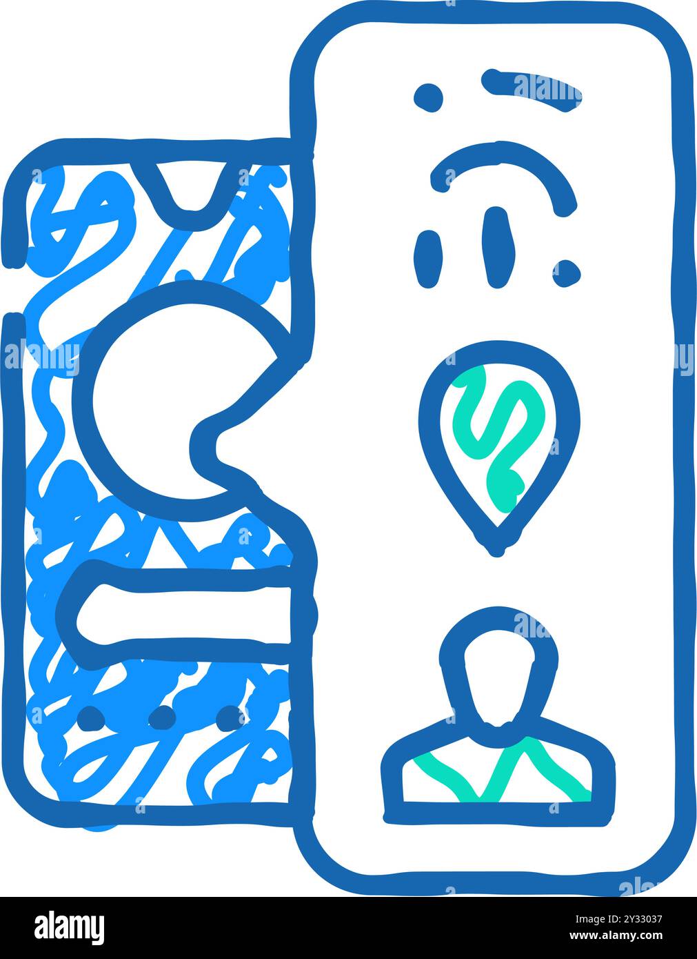 biometric data icon doodle illustration Stock Vector Image & Art - Alamy