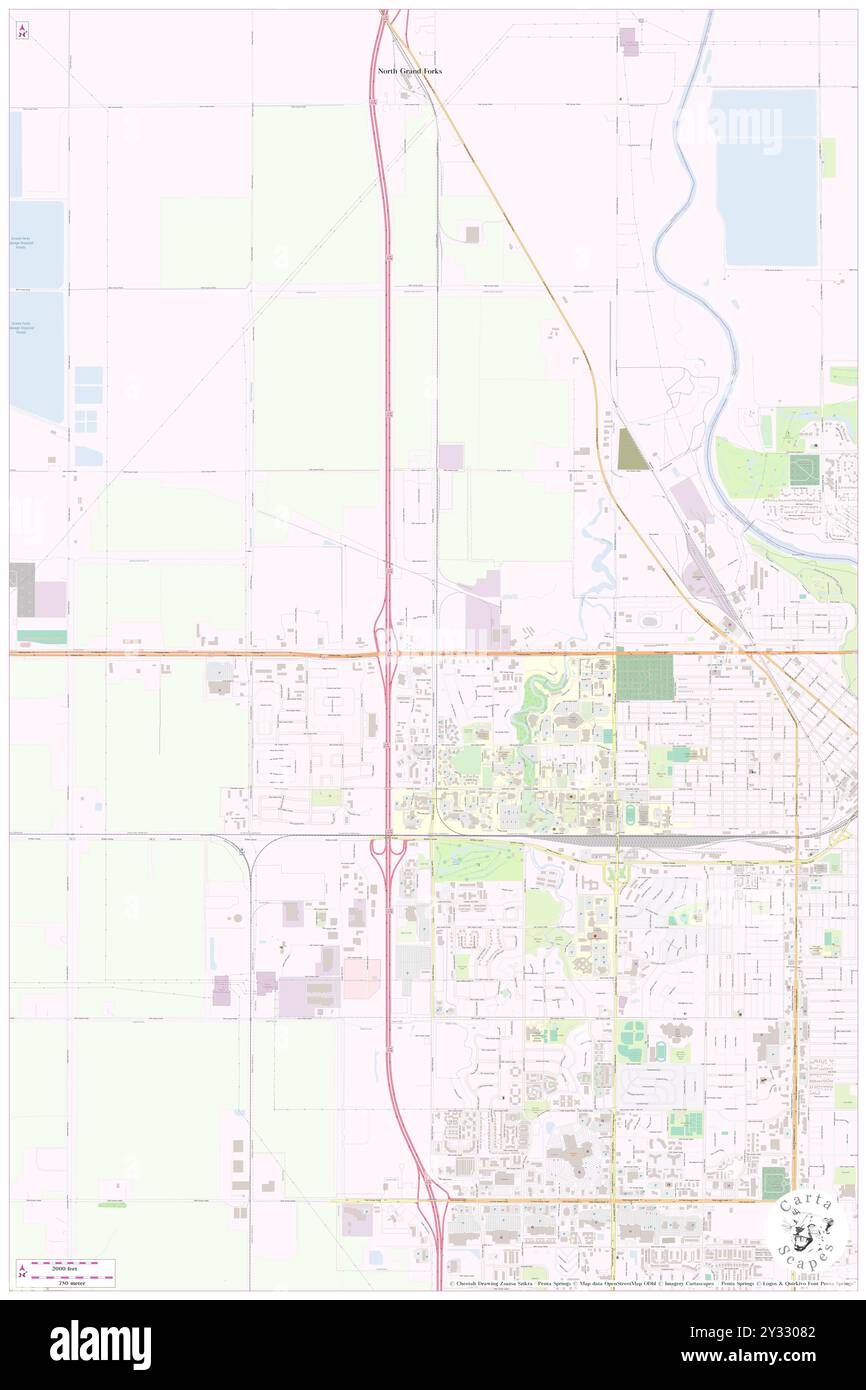 Grand forks county map Cut Out Stock Images & Pictures - Alamy