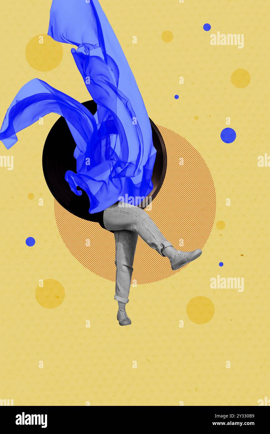 Trend artwork composite sketch image photo collage of monochrome ...