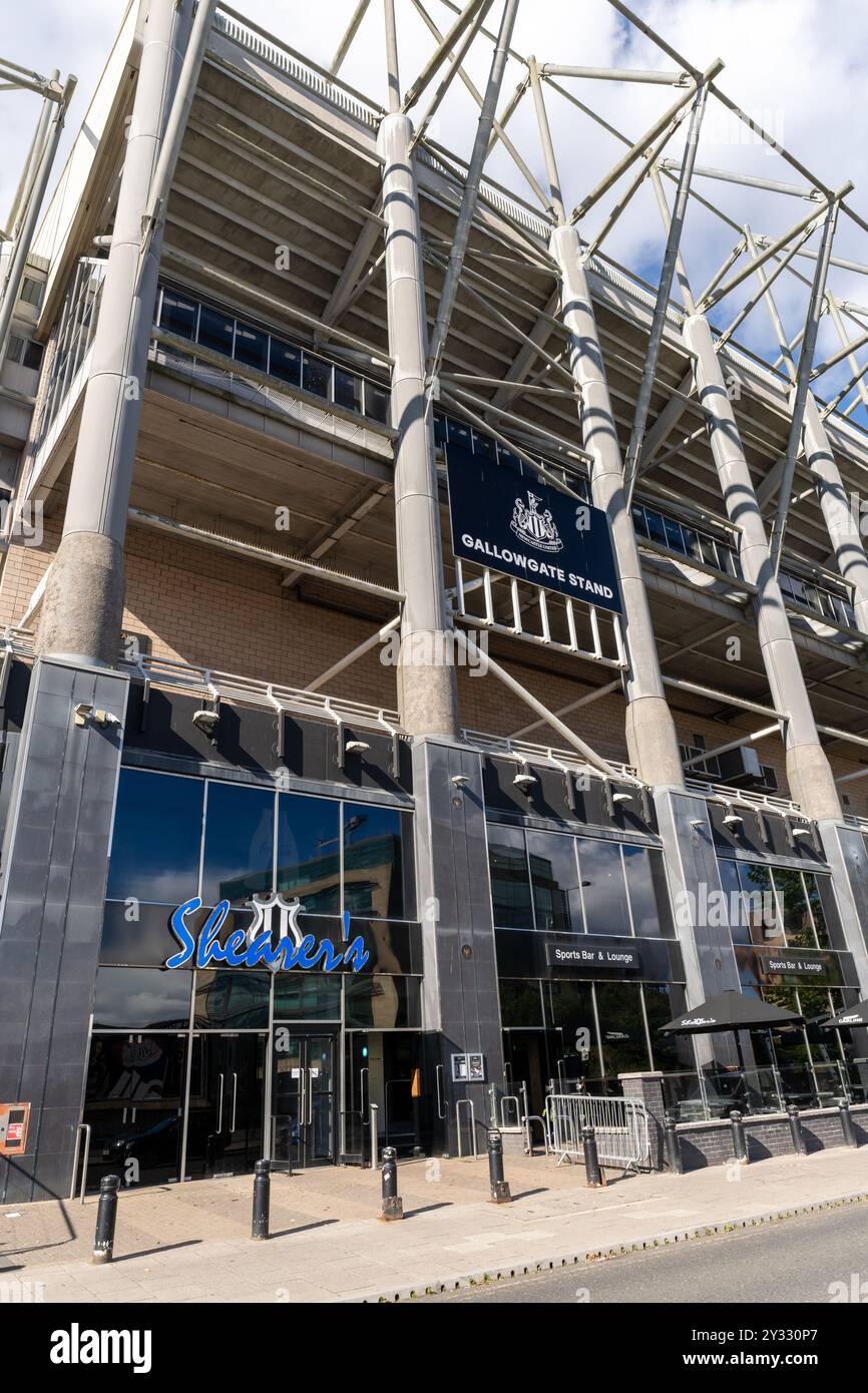 Exterior view of Shearer's Bar at St James' Park football ground, home ...
