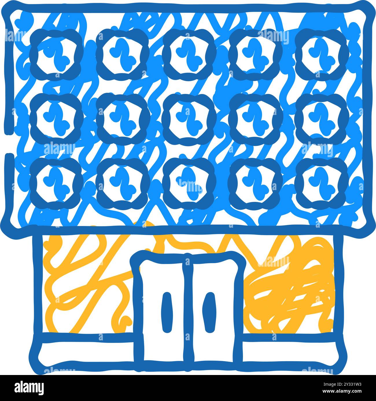 school building icon doodle illustration Stock Vector Image & Art - Alamy