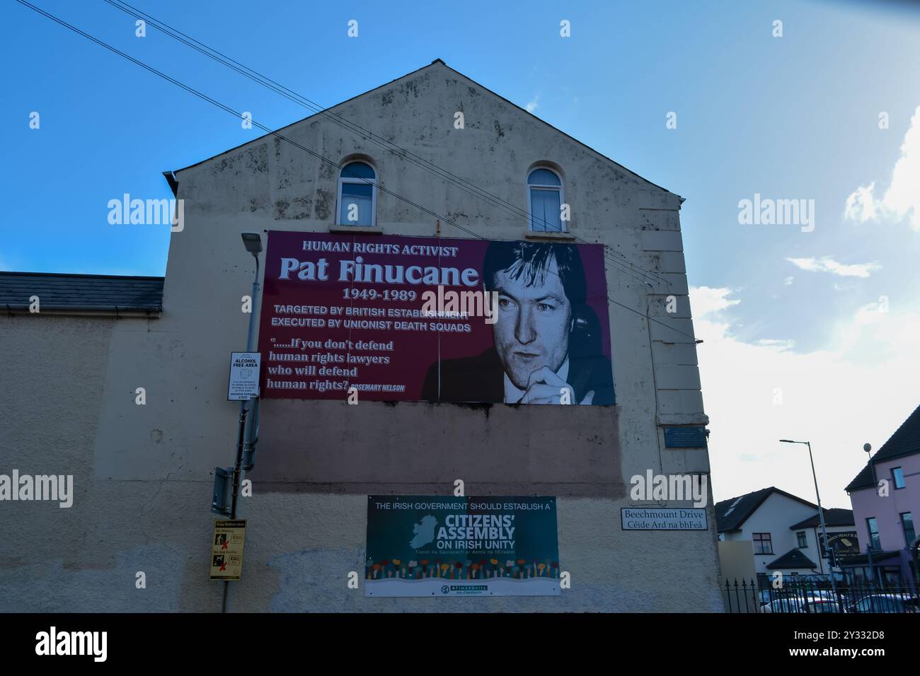 Belfast, United Kingdom 12/09/2024 Mural to murdered solicitor Pat ...