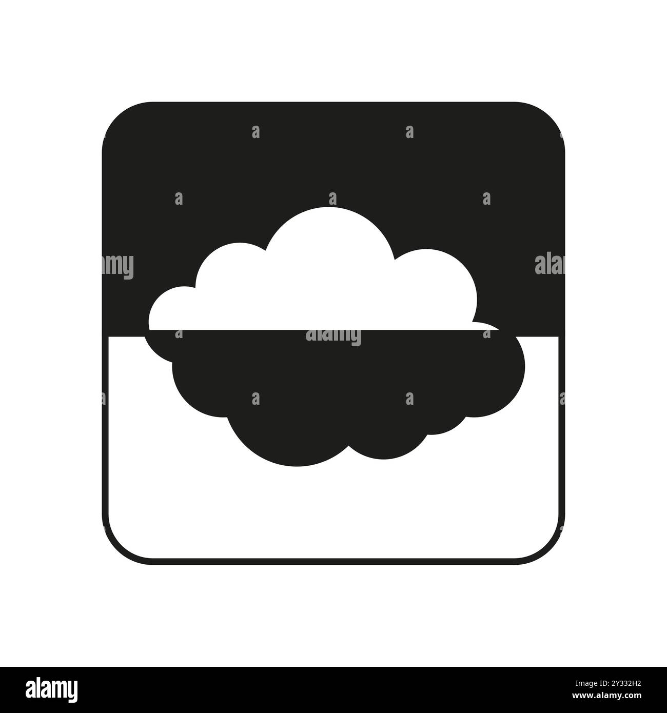 Cloud storage icon. Data synchronization symbol. Digital cloud interface. Modern technology ...