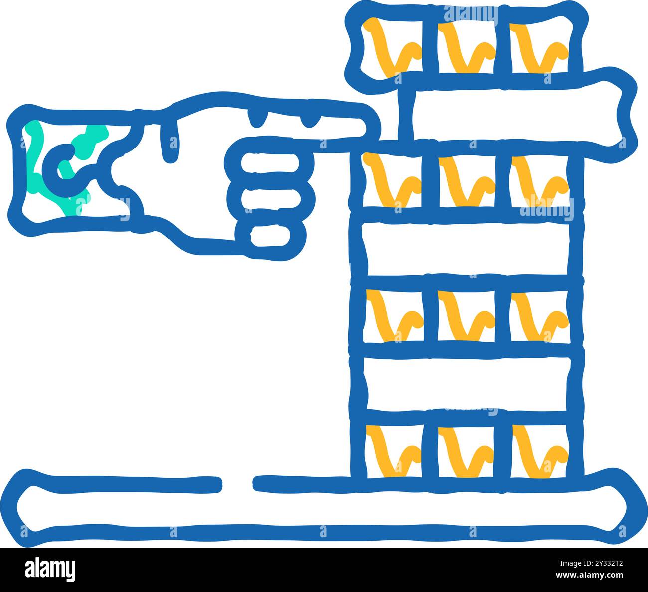 development of fine motor skills of inclusive life icon doodle ...