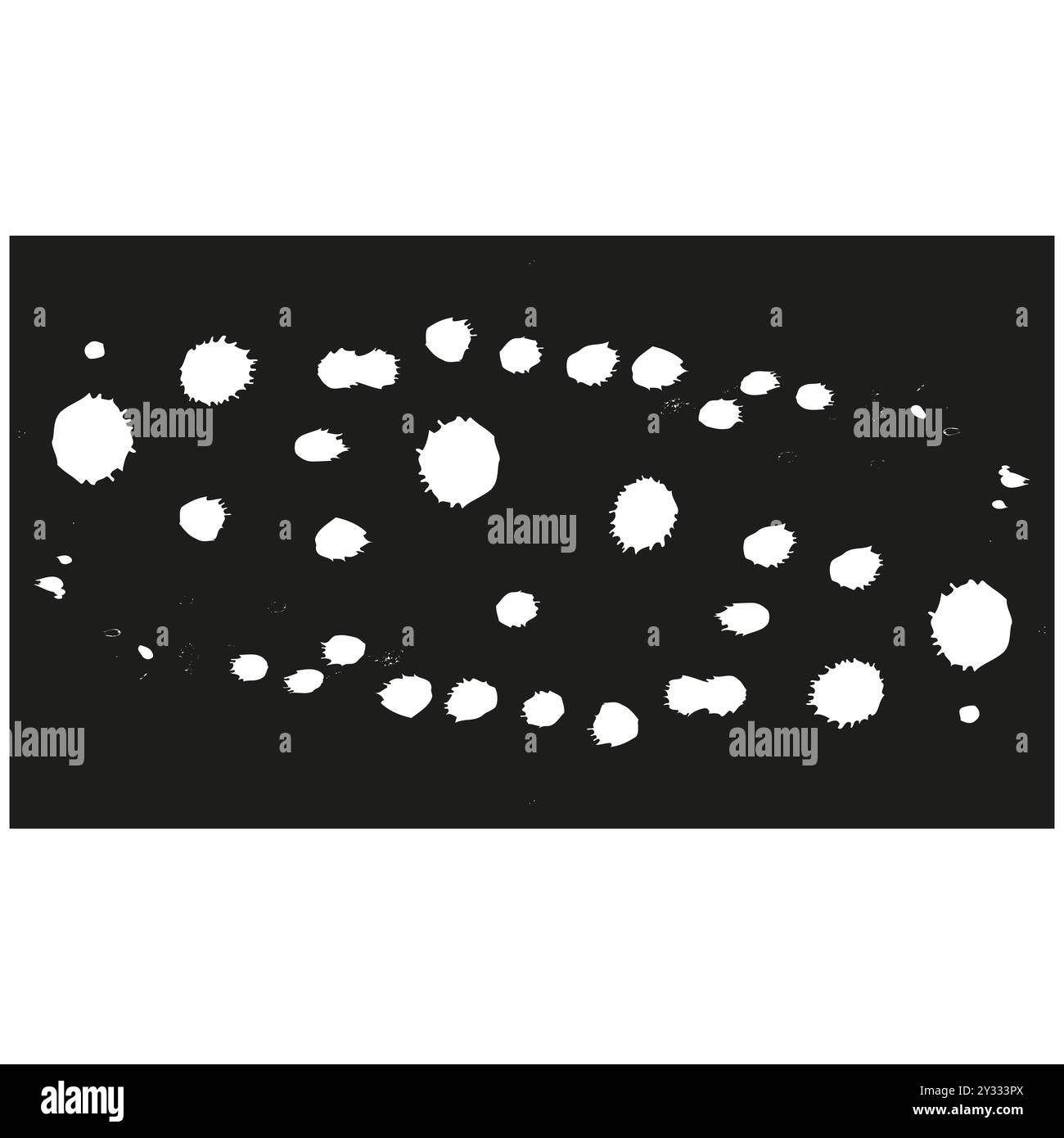 White ink splatter pattern. Random spots on black. Abstract artistic ...