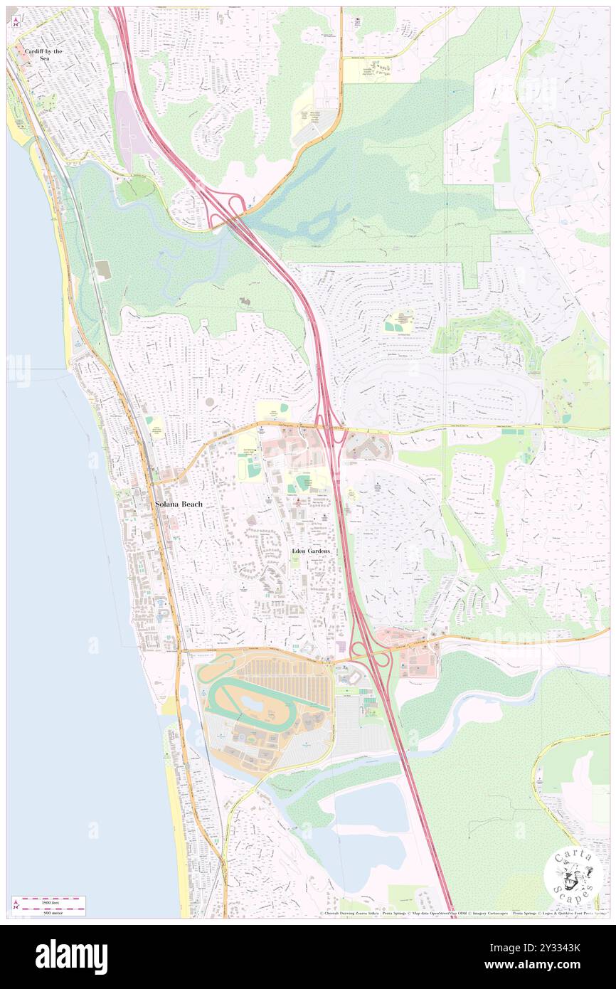 Solana beach california map hi-res stock photography and images - Alamy