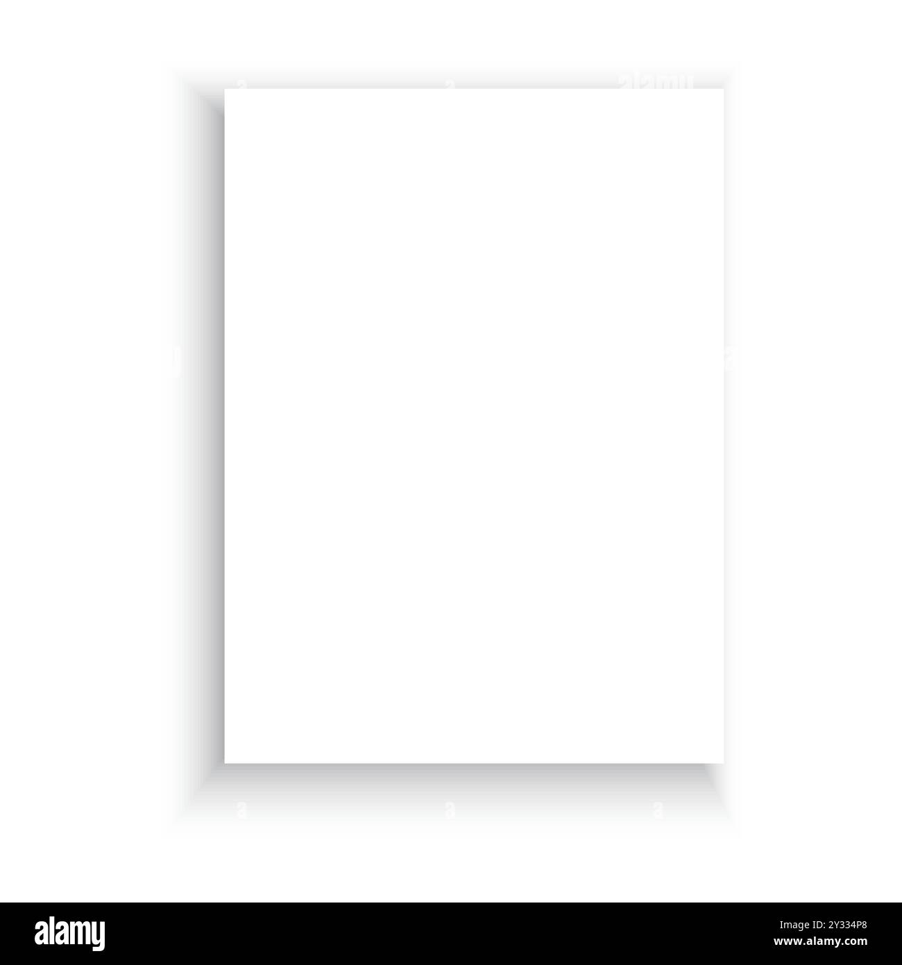 Blank paper sheet. Clean white page. Isolated empty background. Vector ...