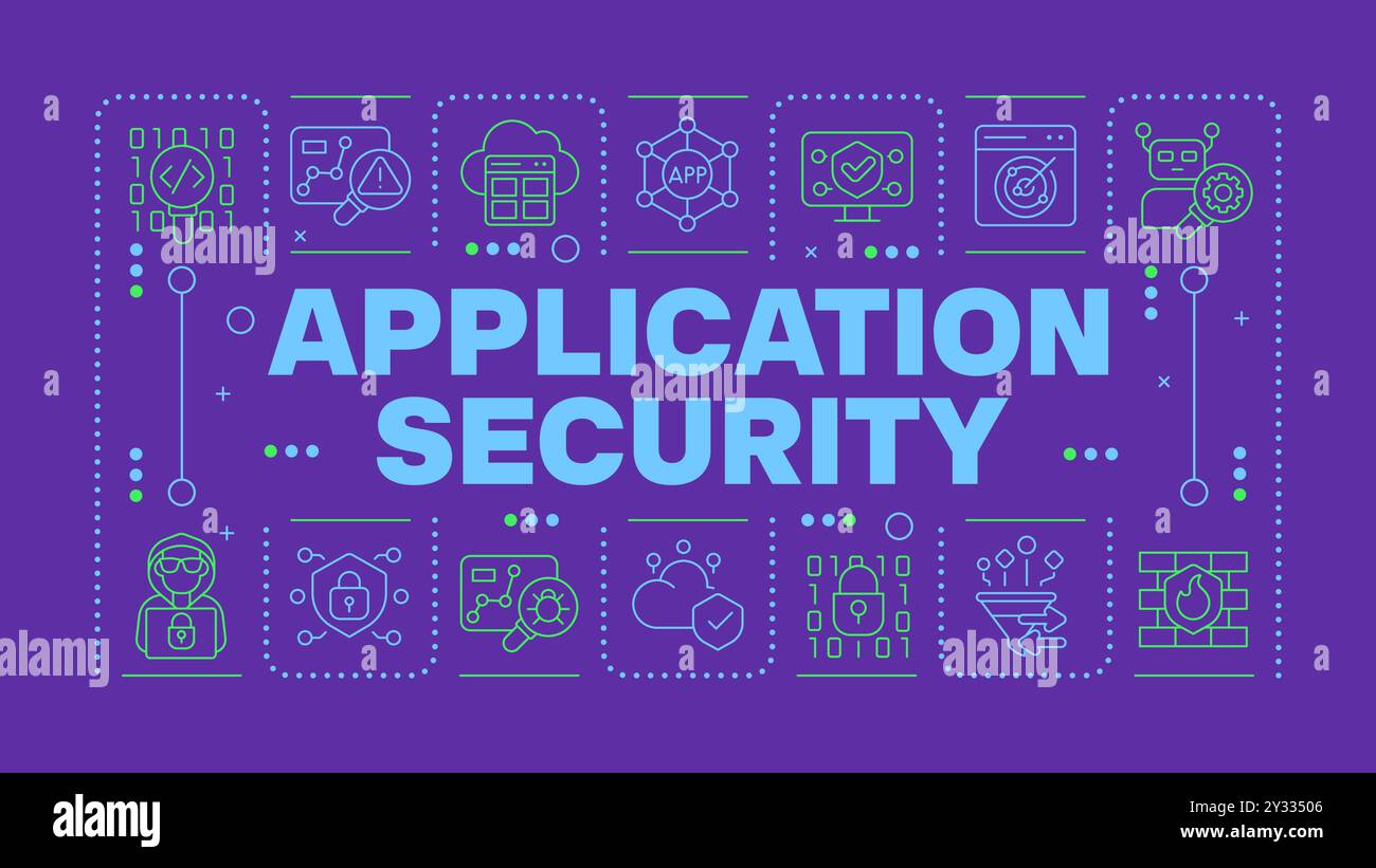 Application security purple word concept Stock Vector Image & Art - Alamy