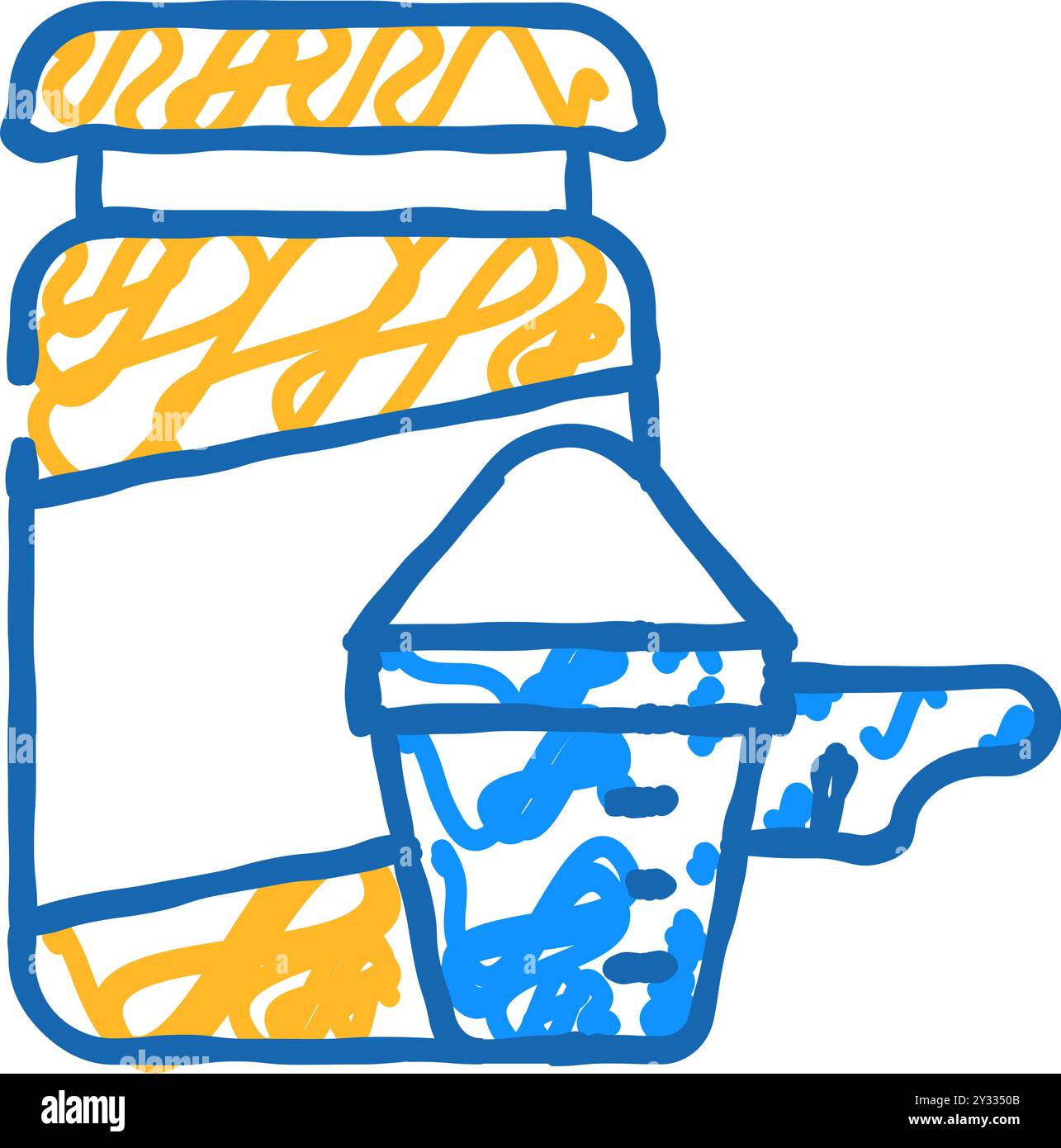 protein supplement icon doodle illustration Stock Vector Image & Art ...
