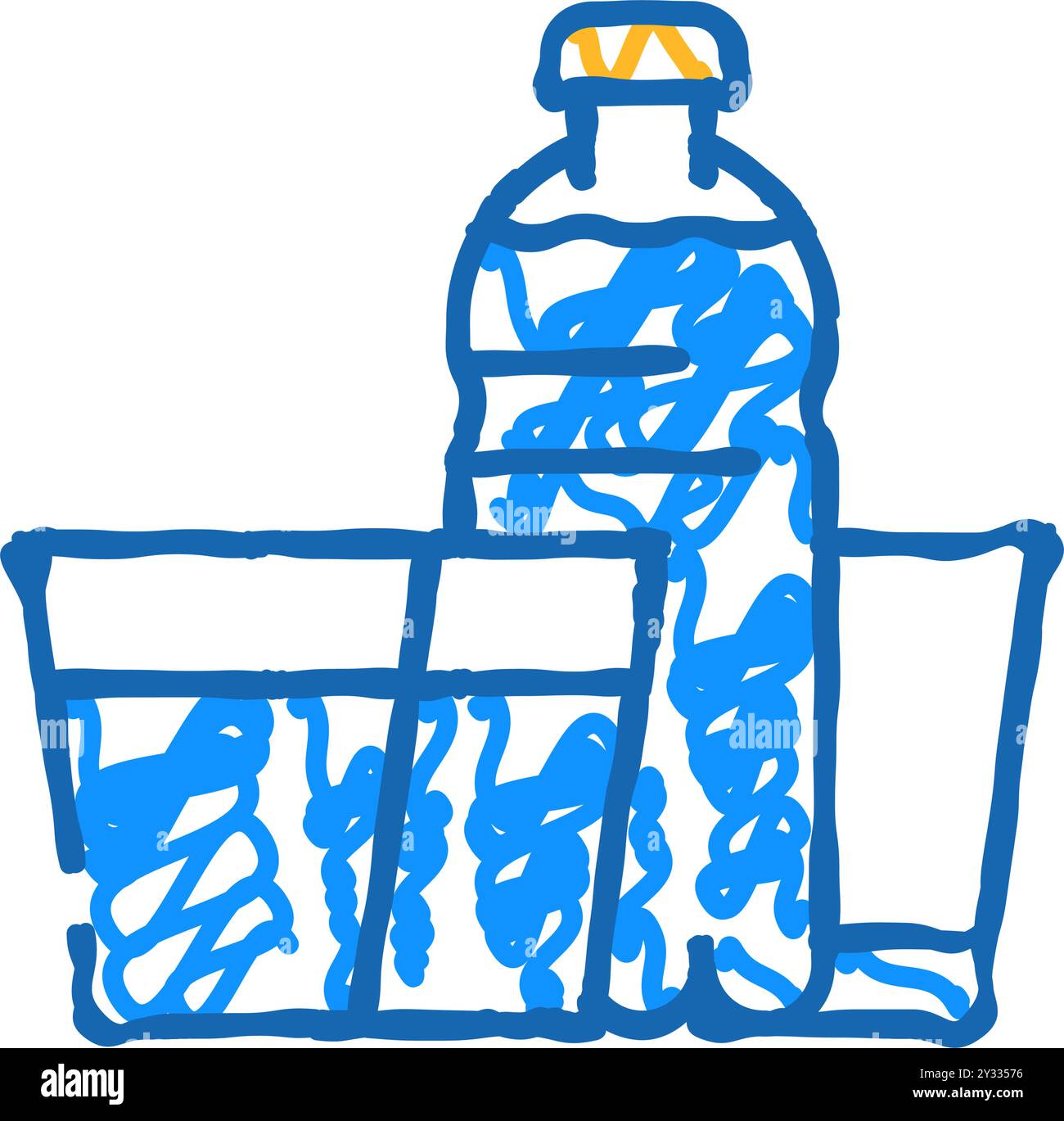 daily water intake icon doodle illustration Stock Vector Image & Art ...