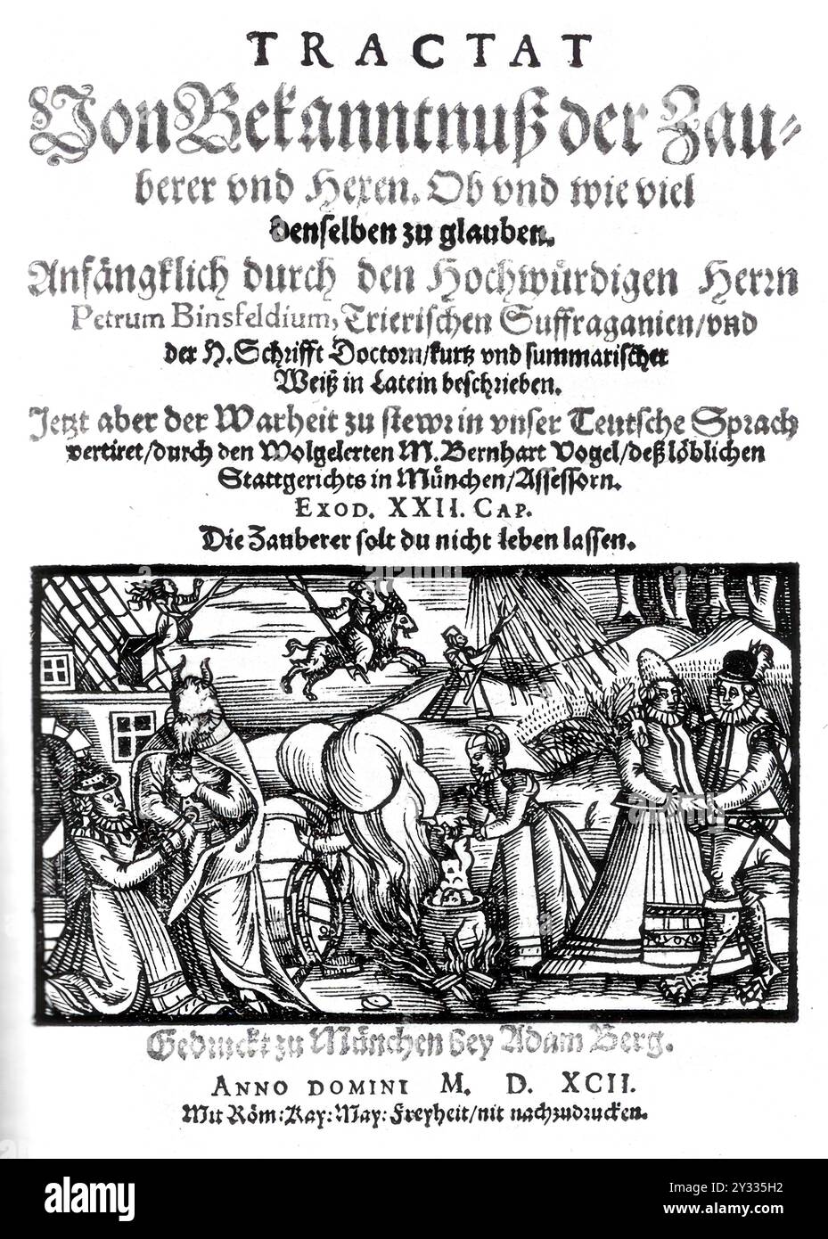 Title page of Binsfeld's Hexentraktat, regarded for at least 100 years ...