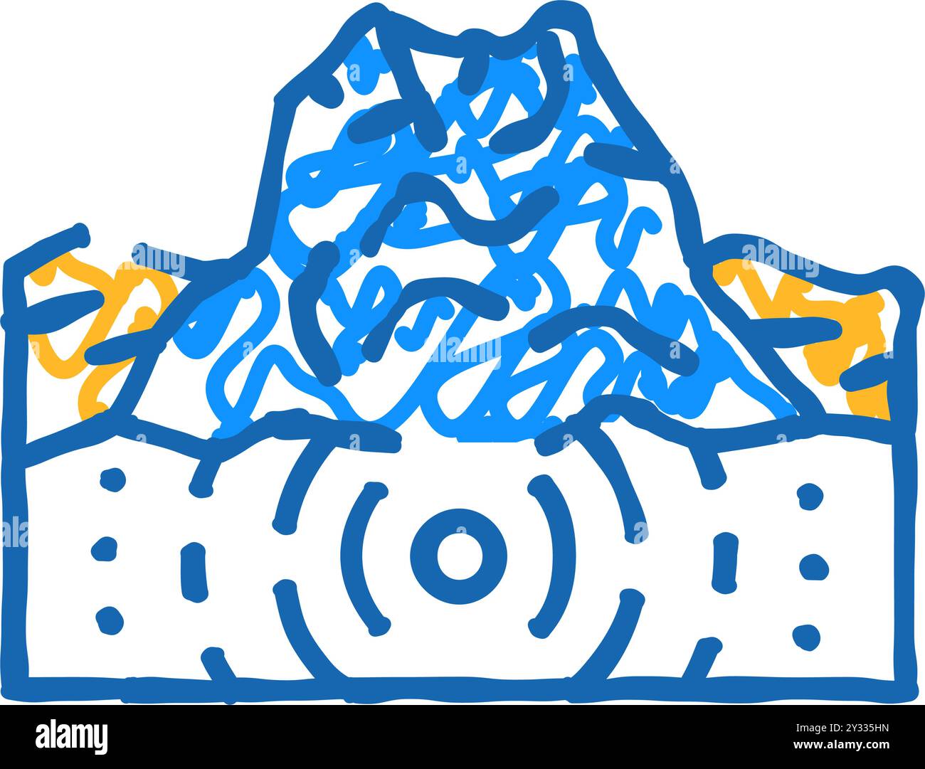 earthquake volcano icon doodle illustration Stock Vector Image & Art ...