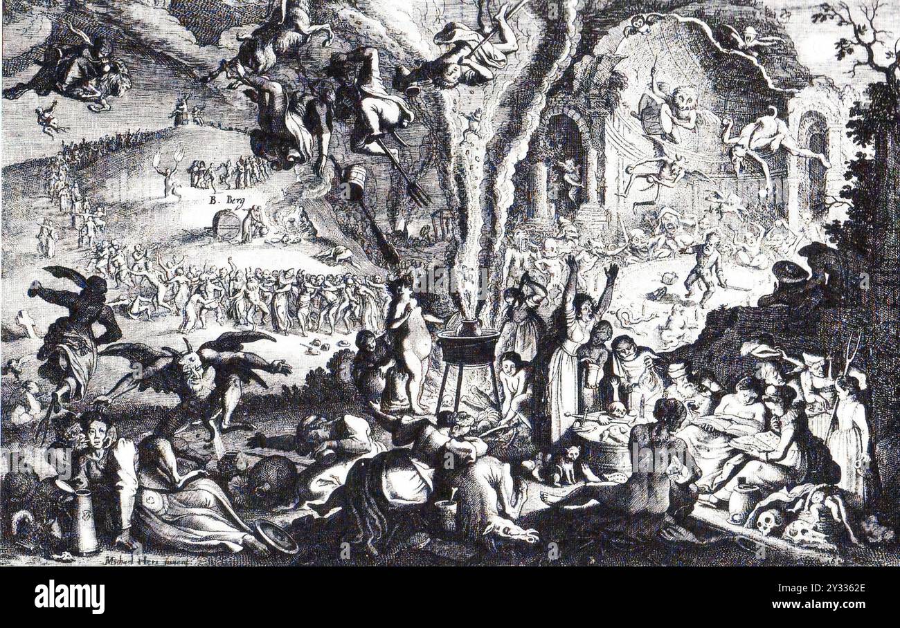 Witch Scene, Witches at Walpurgis Night at the Witches' Dance Place, c ...