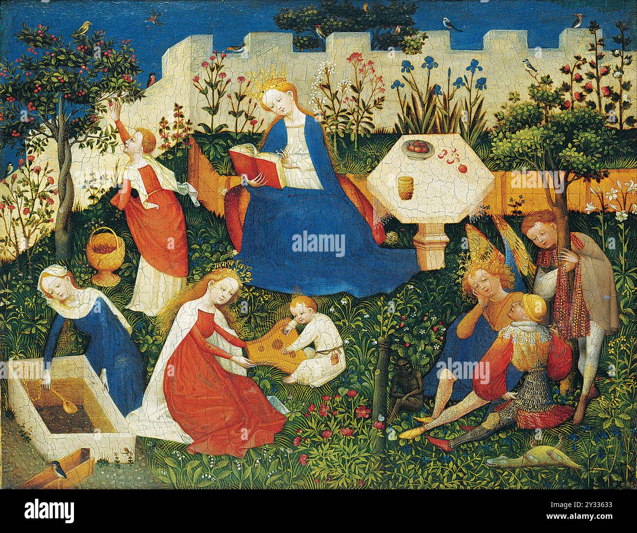 The small garden as paradise, symbolic of the good life of the rich in the Middle Ages, ideal ...