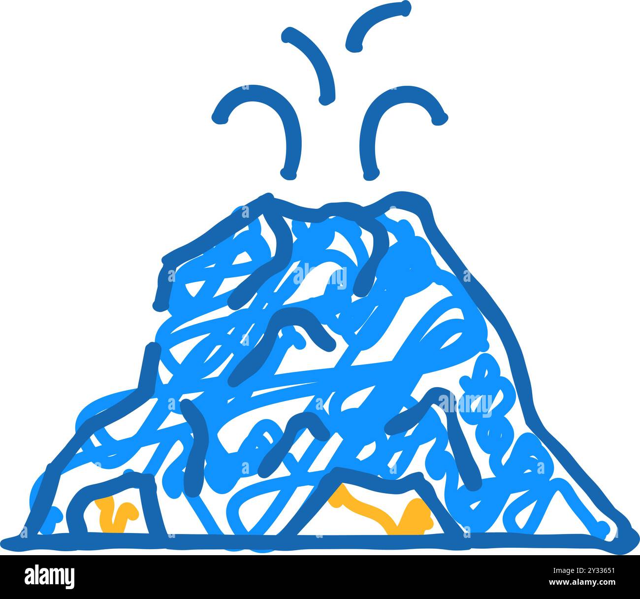 eruption volcano icon doodle illustration Stock Vector Image & Art - Alamy