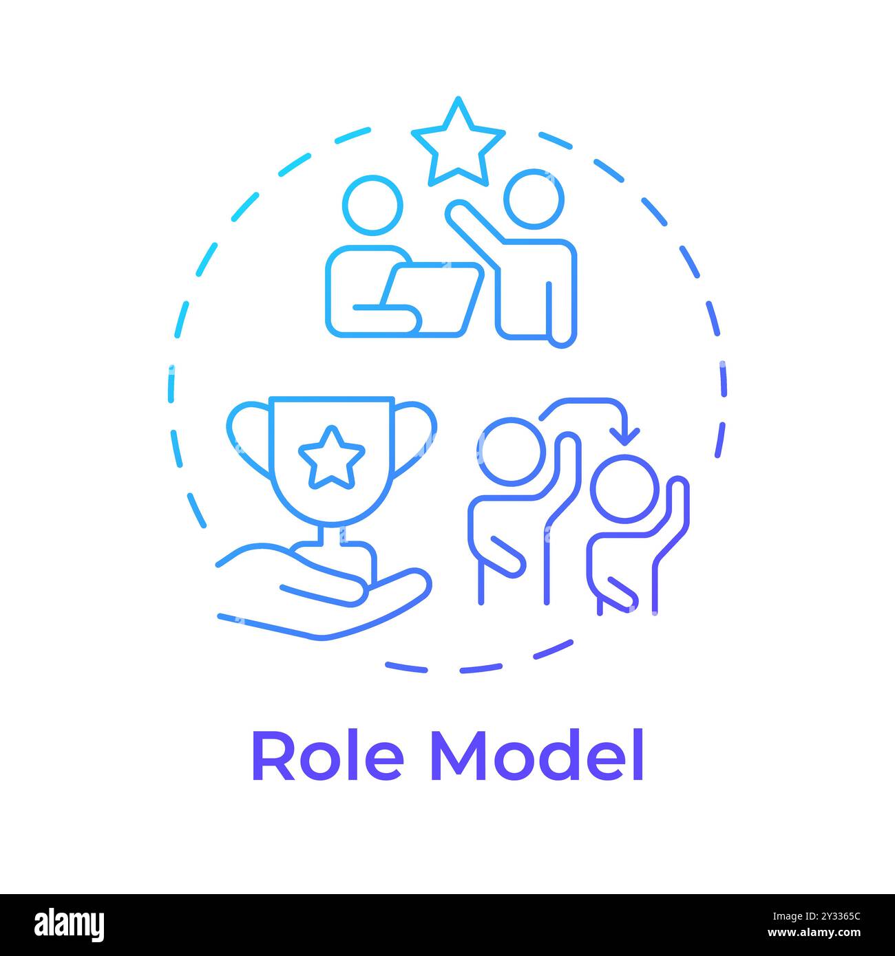 Role model blue gradient concept icon Stock Vector Image & Art - Alamy