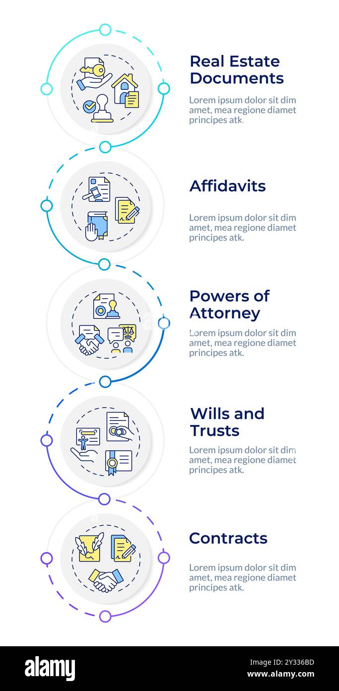 Notary document forms infographic design template Stock Vector Image ...