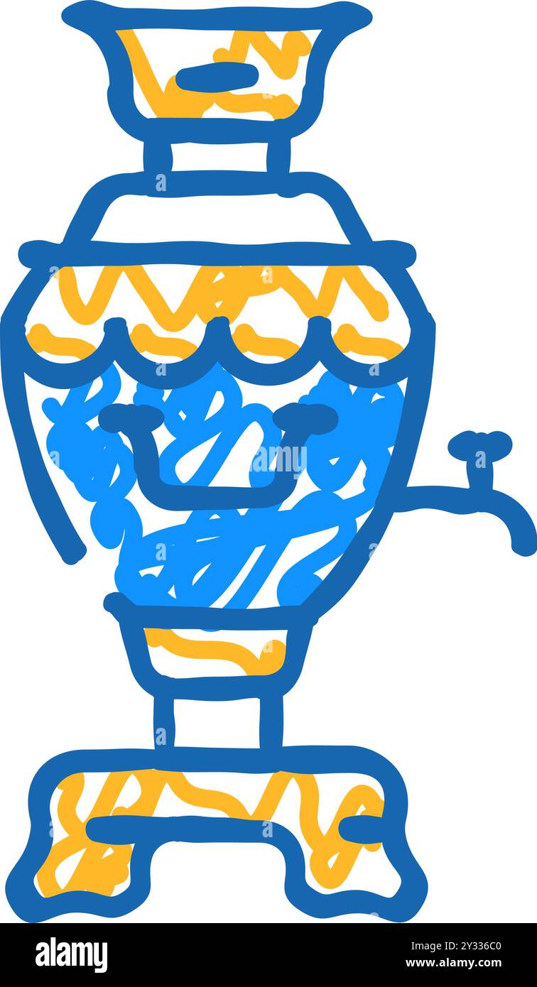samovar tool for boiling water icon doodle illustration Stock Vector ...