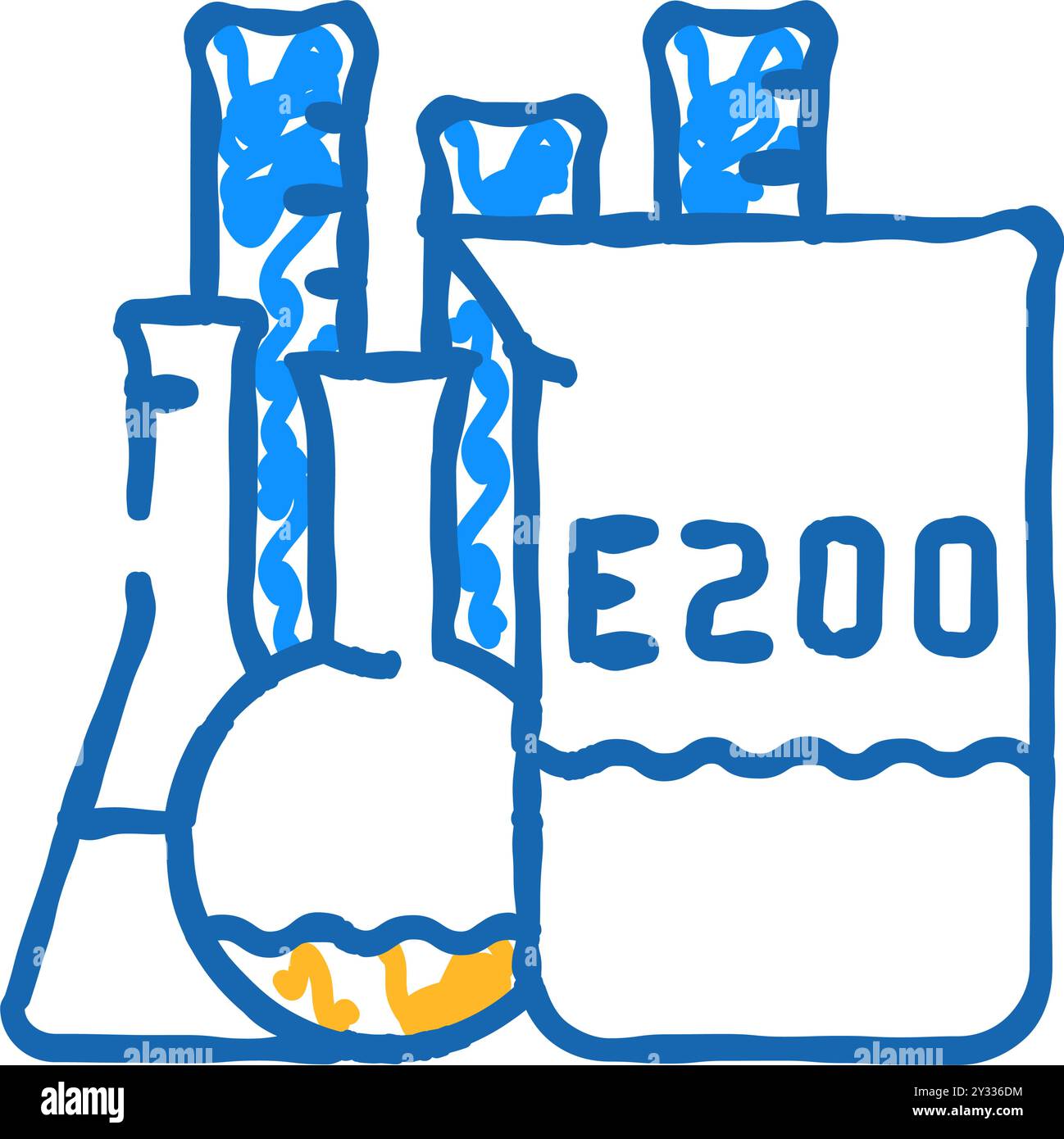 chemical inventory food additives icon doodle illustration Stock Vector ...