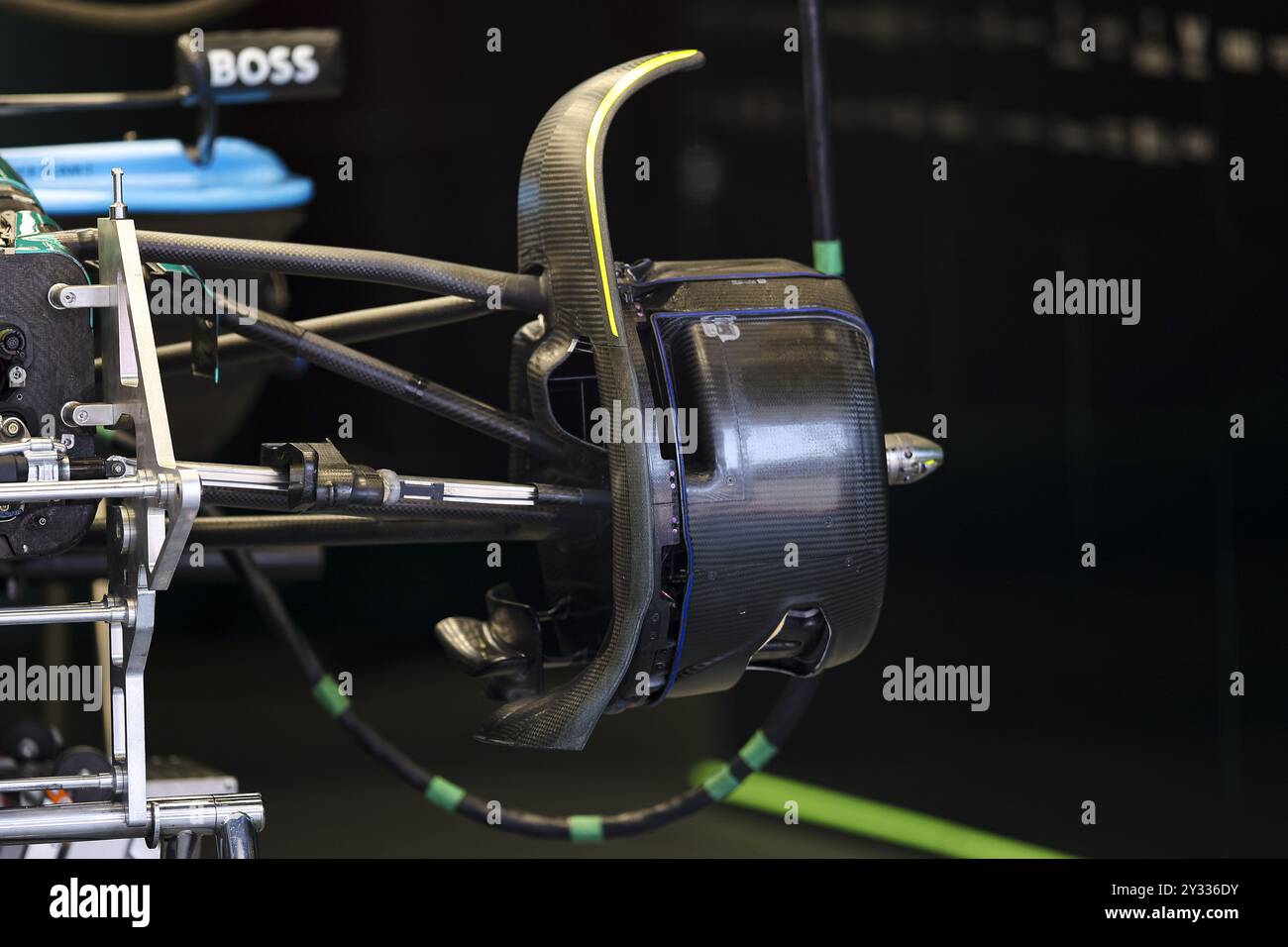 Baku, Azerbaijan, 12/09/2024, Aston Martin F1 Team AMR23, mechanical ...