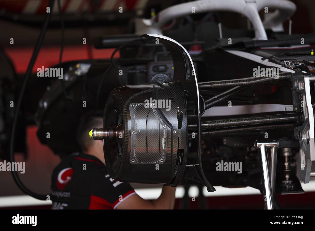 Baku, Azerbaijan, 12/09/2024, Haas F1 Team VF-24 Ferrari, Mechanical ...