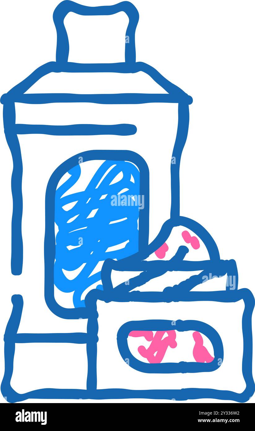 chemical liquid for car polishing icon doodle illustration Stock Vector ...