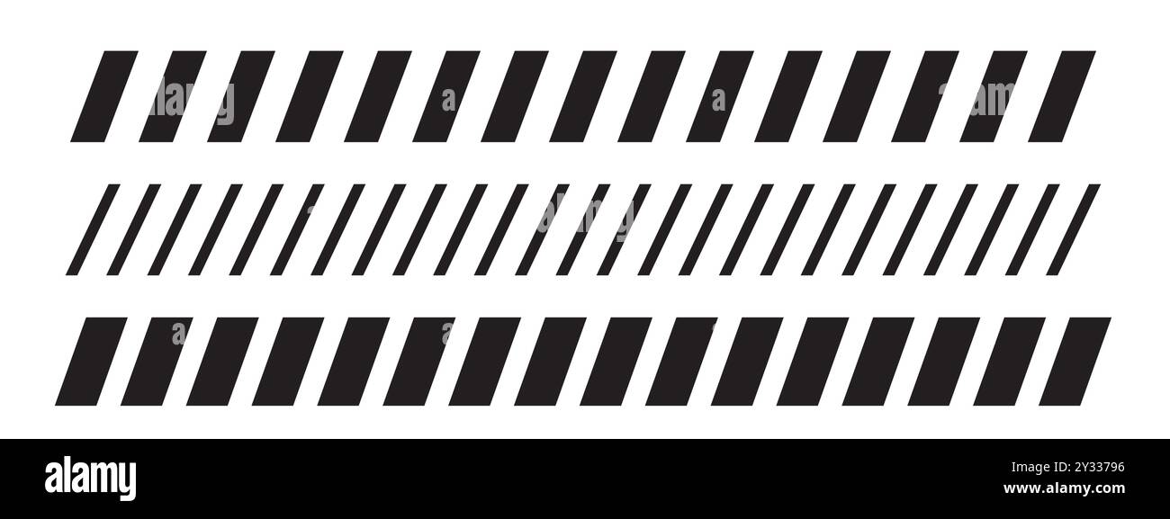 Slash line border, diagonal lines. Divider strip Tilt strip geometric ...