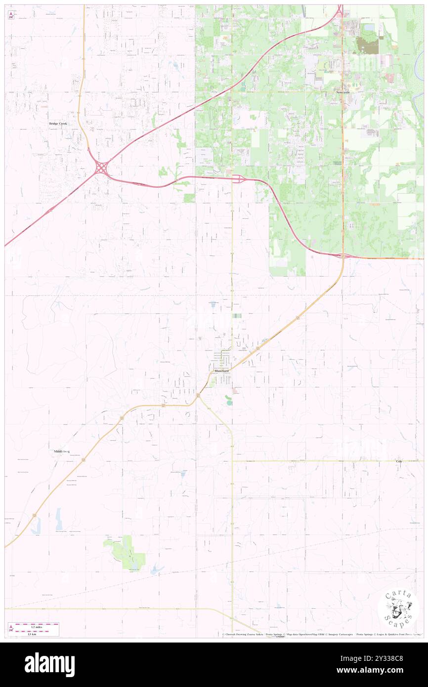 Map of blanchard oklahoma hi-res stock photography and images - Alamy