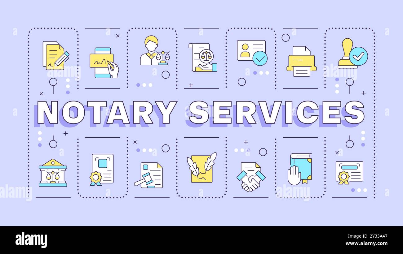 Notary services pastel purple word concept Stock Vector Image & Art - Alamy