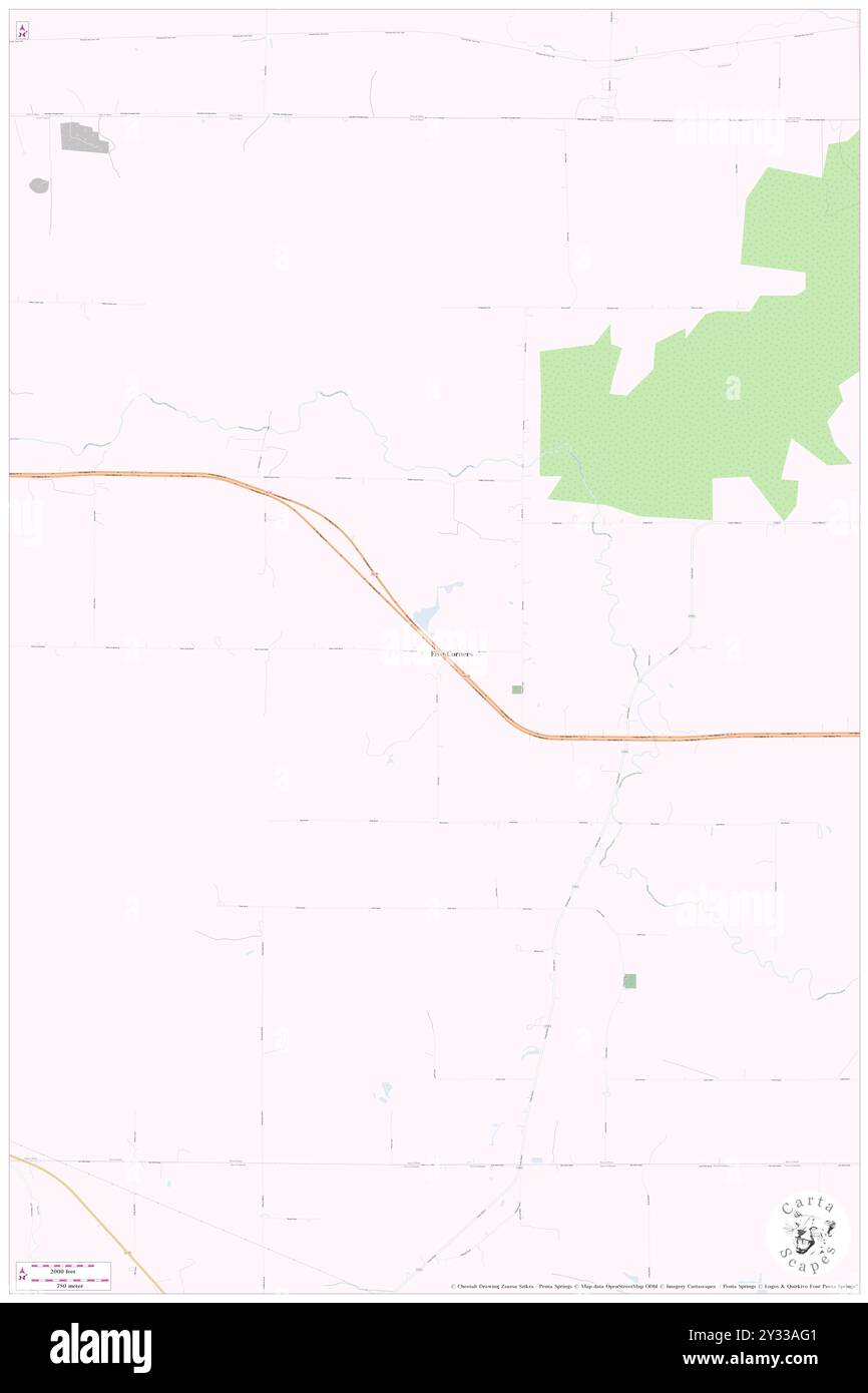 Five Corners, Shawano County, US, United States, Wisconsin, N 44 48' 39 ...