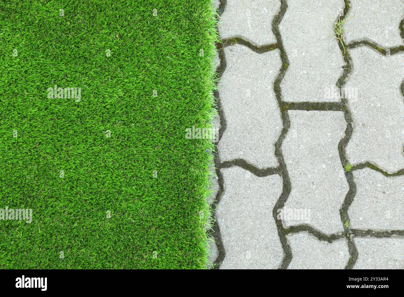 Sheet of artificial turf outdoors, top view Stock Photo - Alamy