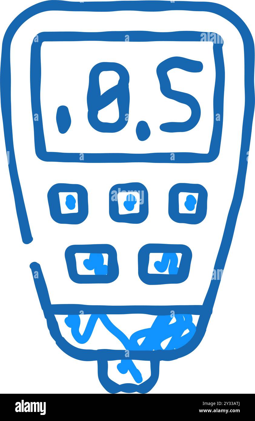 thickness gauge device icon doodle illustration Stock Vector Image ...