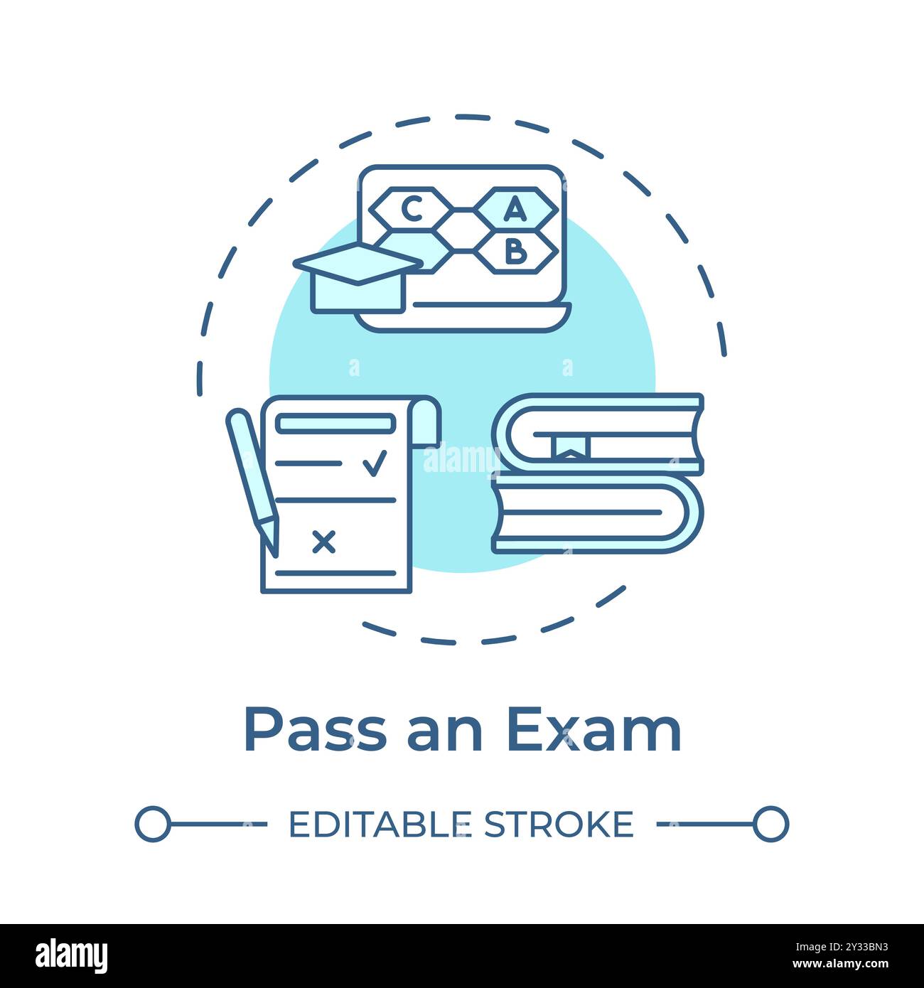 Pass an exam Stock Vector Images - Alamy