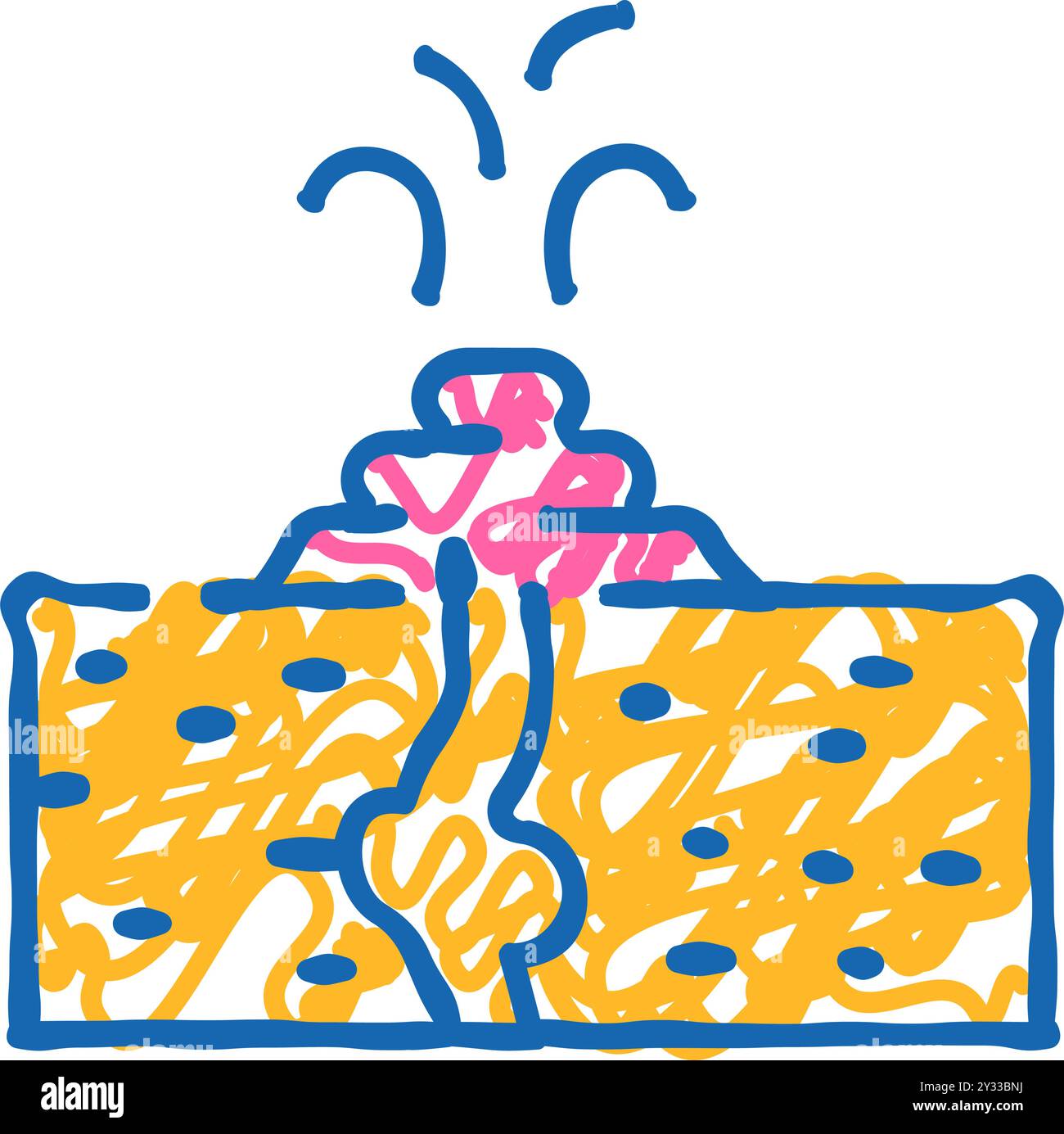 mud volcano icon doodle illustration Stock Vector Image & Art - Alamy