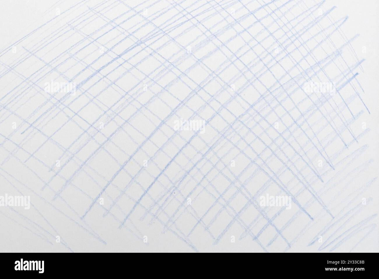 Blue pencil scribbles in lattice shape on white paper background Stock Photo - Alamy