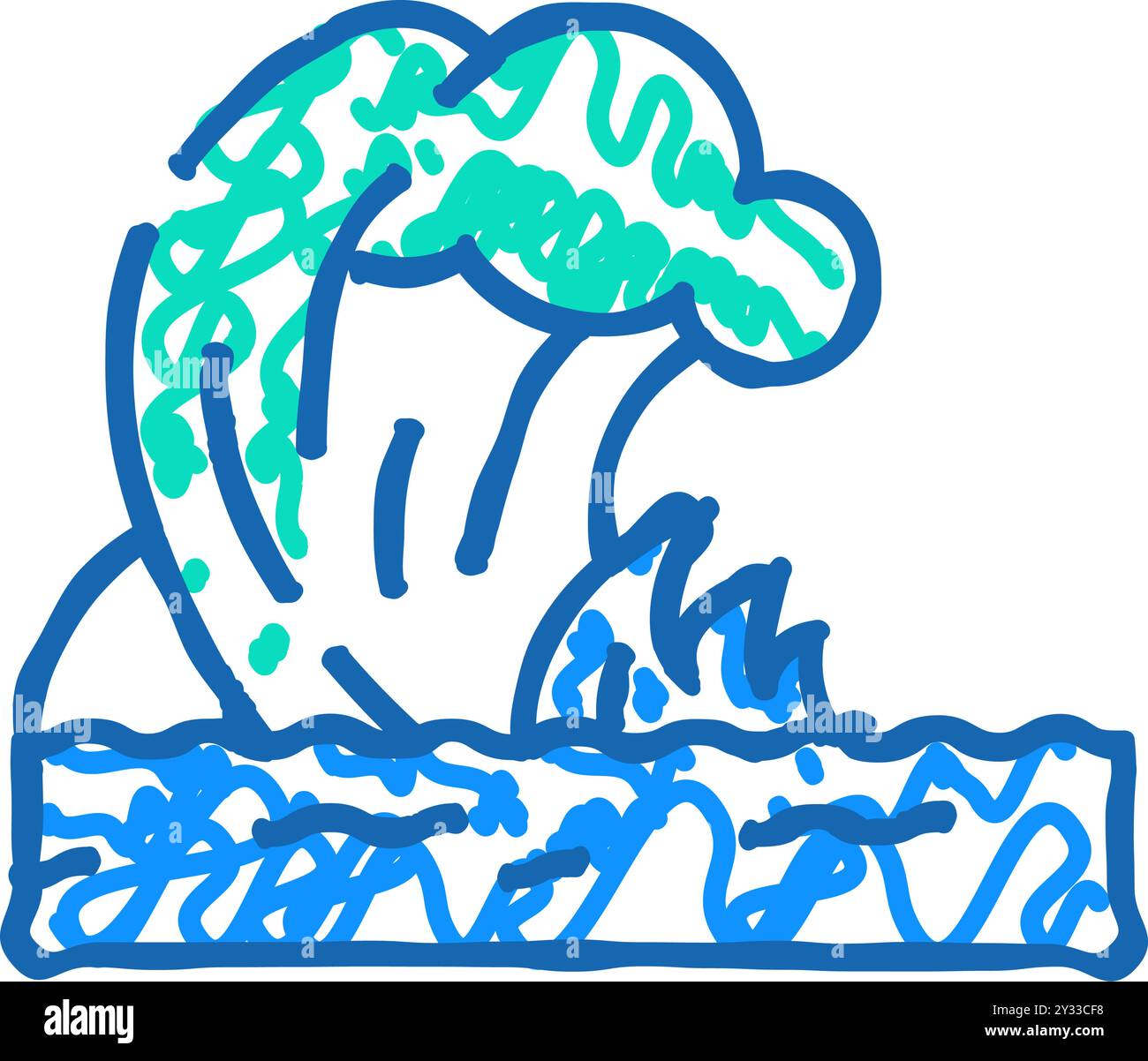 tsunami disaster icon doodle illustration Stock Vector Image & Art - Alamy