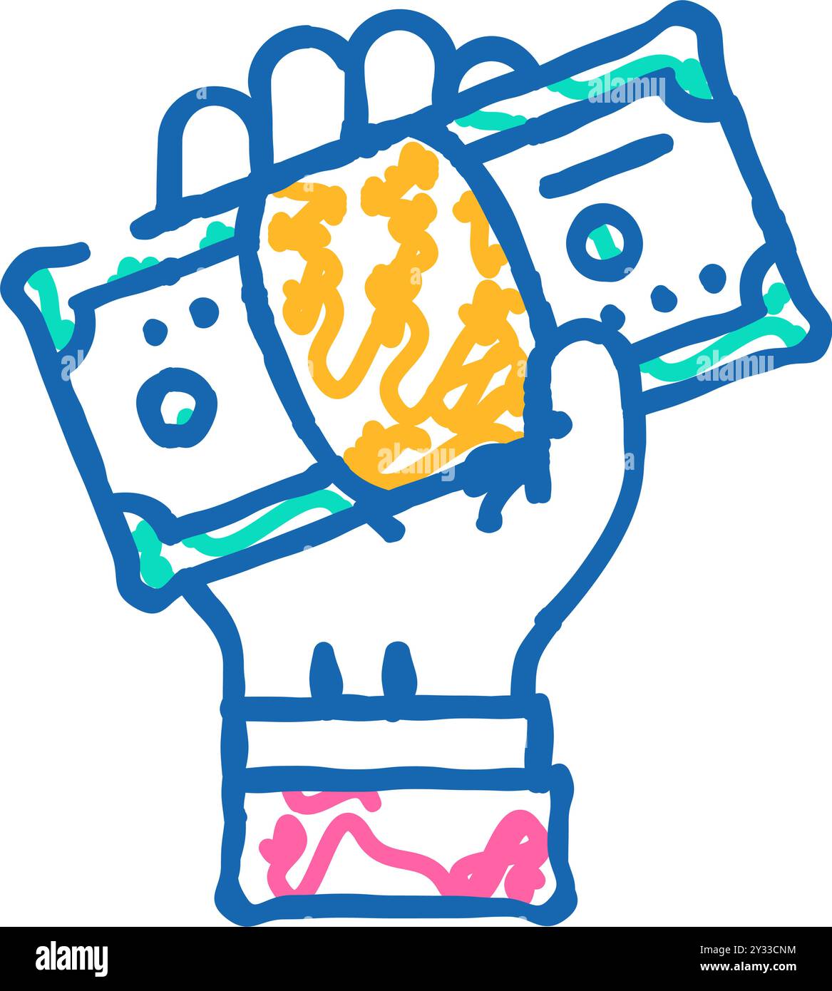 giving bribe icon doodle illustration Stock Vector Image & Art - Alamy