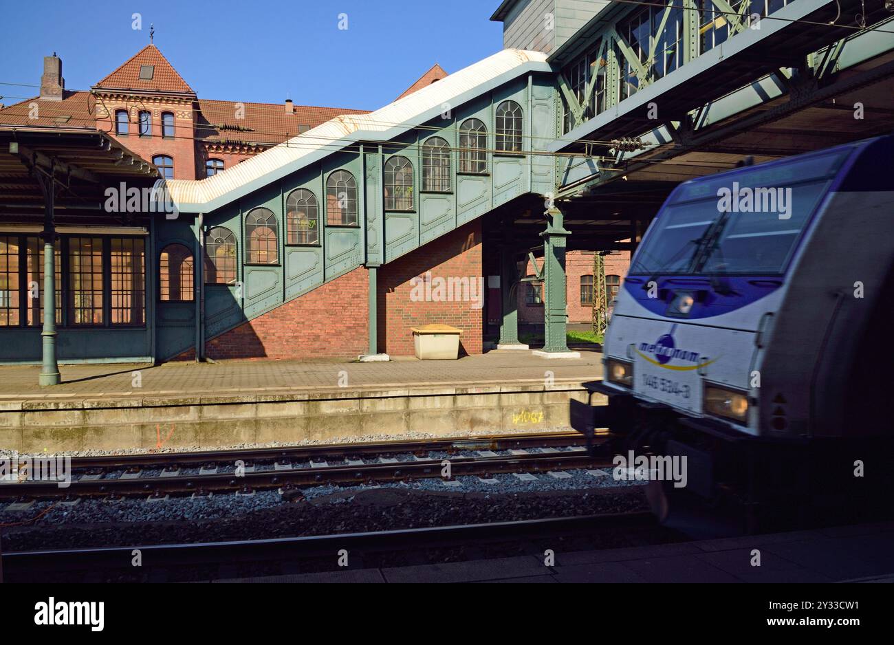 Europa, Deutschland, Hamburg, Harburg, Bahnhof, Bahnsteig, alter ...