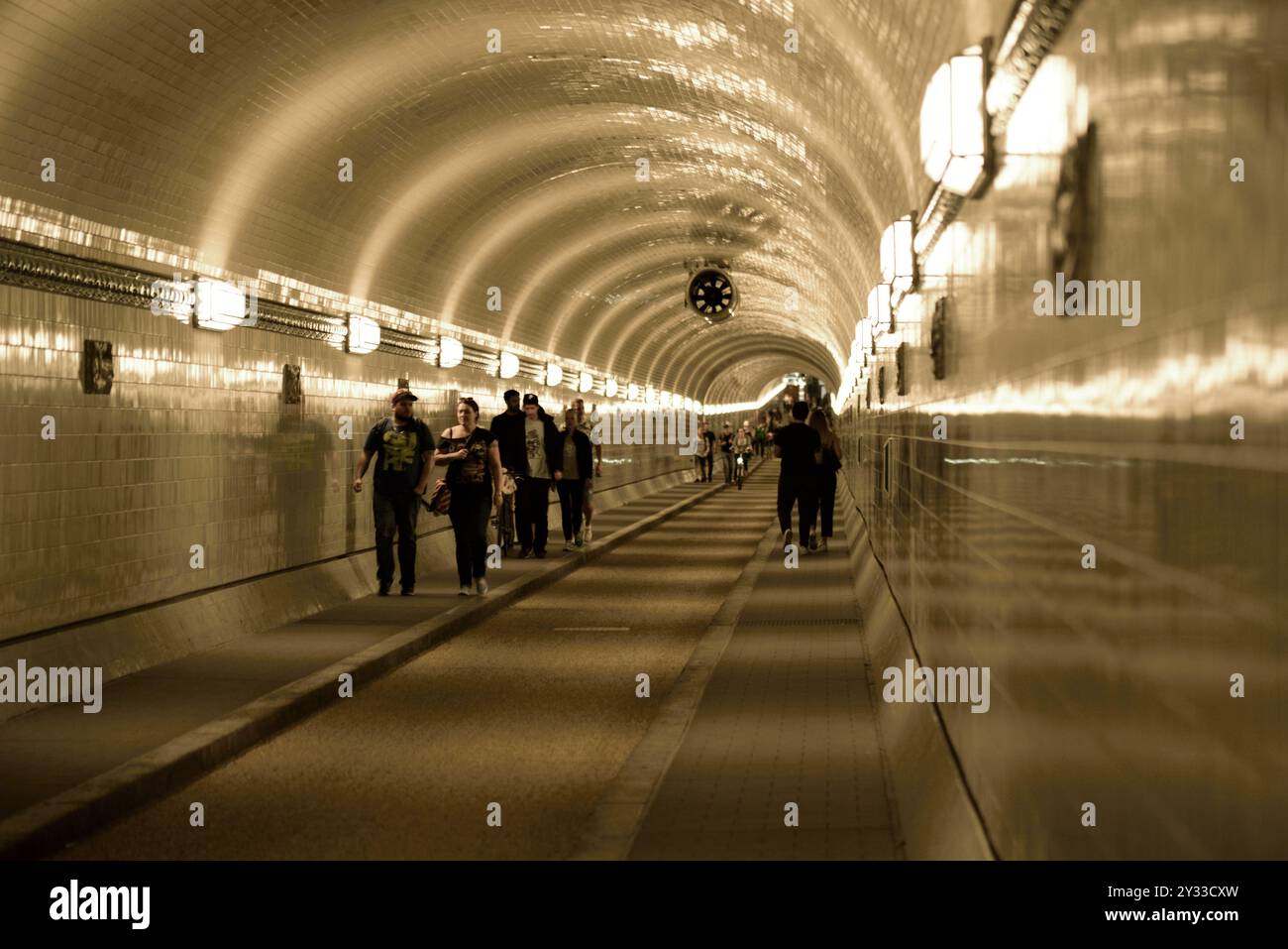 Europa, Deutschland, Hamburg, City, Hafen, Alter Elbtunnel unter der ...