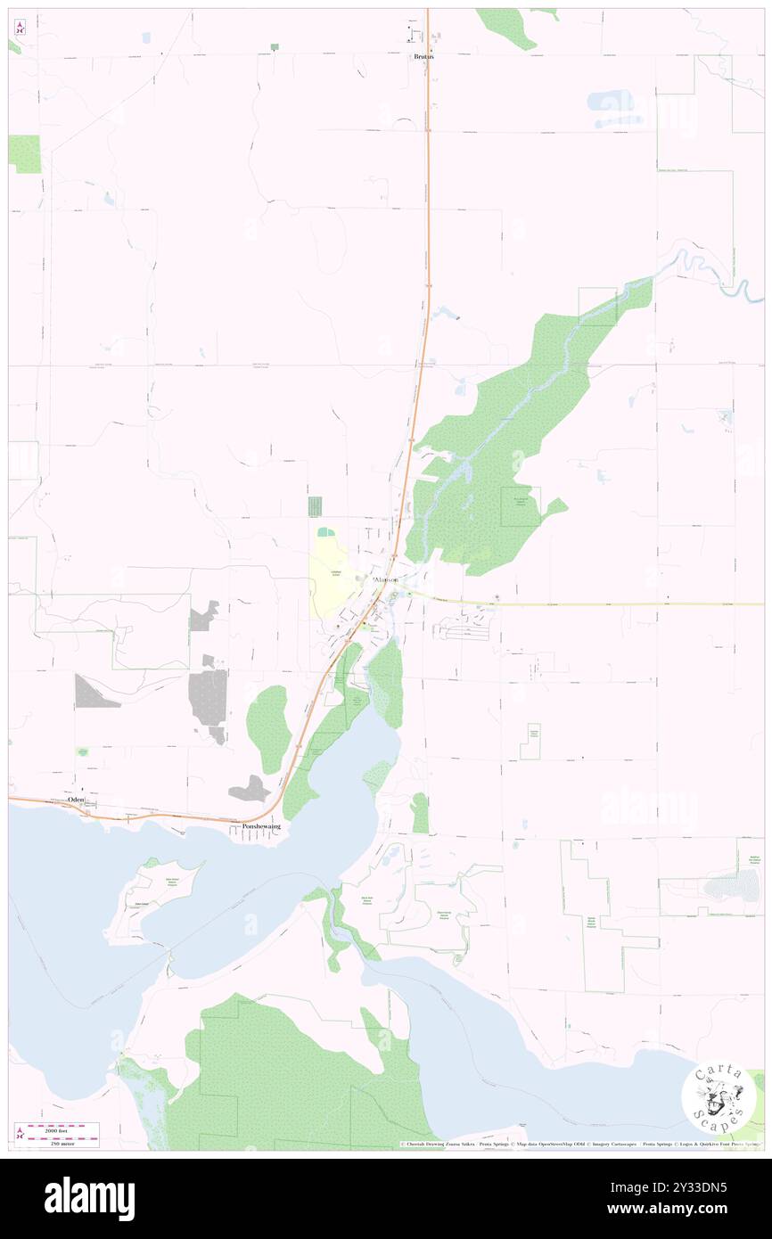 Alanson michigan map Cut Out Stock Images & Pictures - Alamy