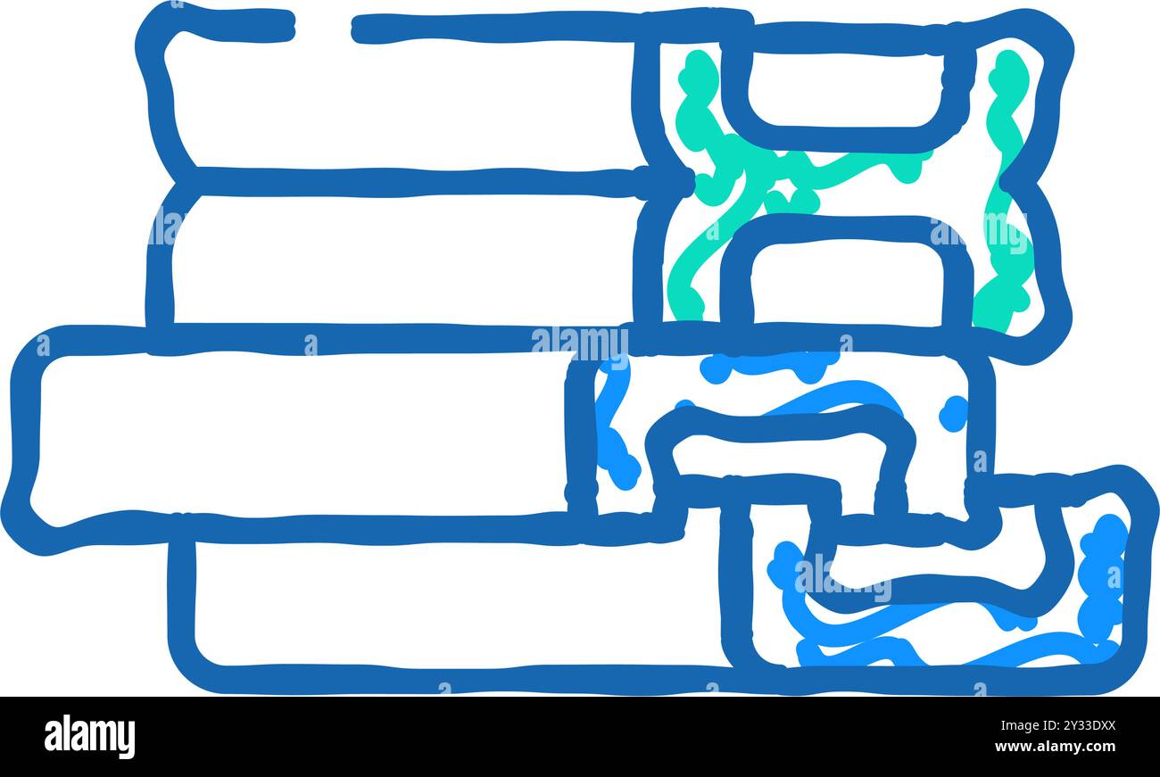 support structures, beams and channels building material icon doodle ...