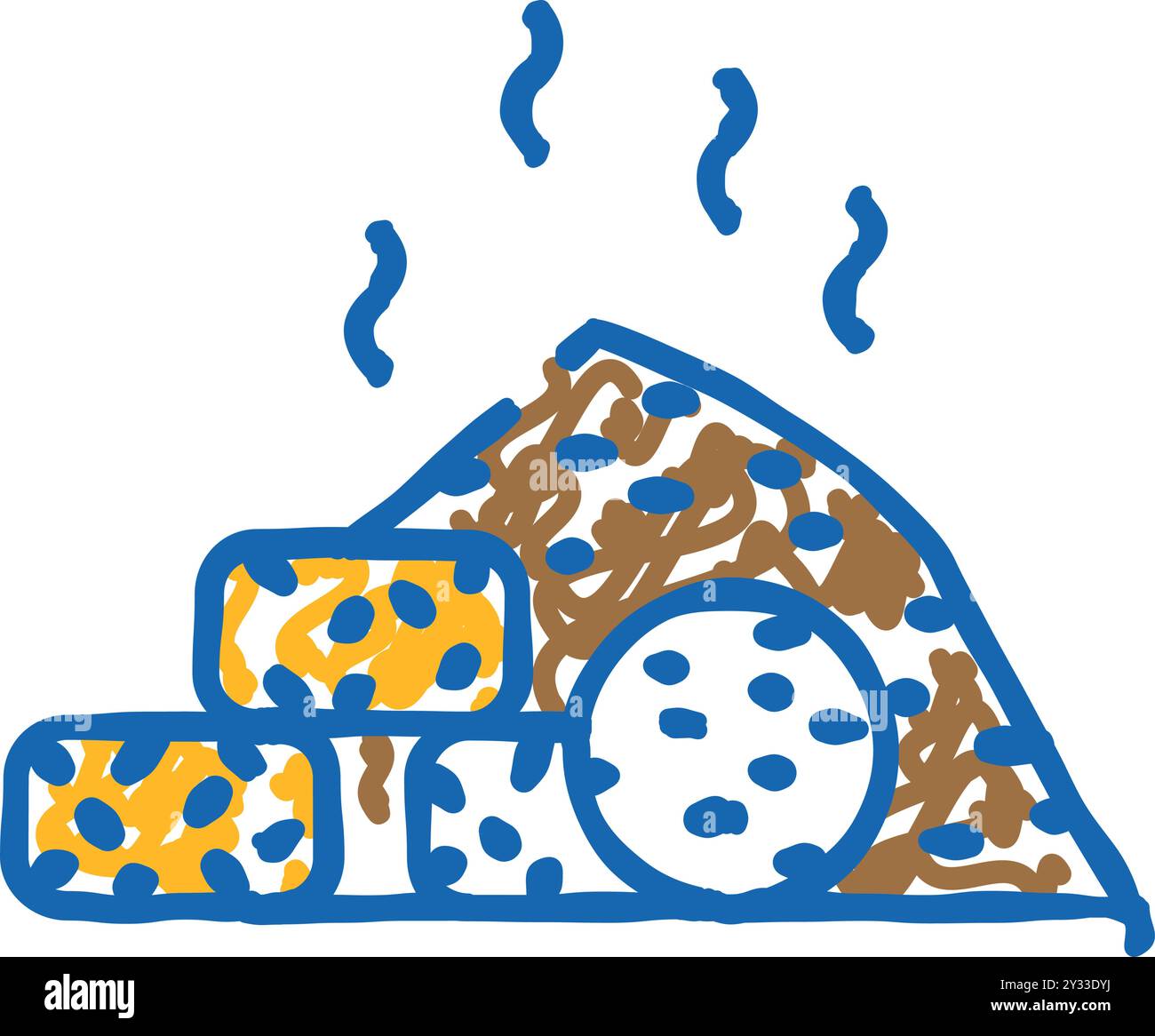 pressed compost icon doodle illustration Stock Vector Image & Art - Alamy