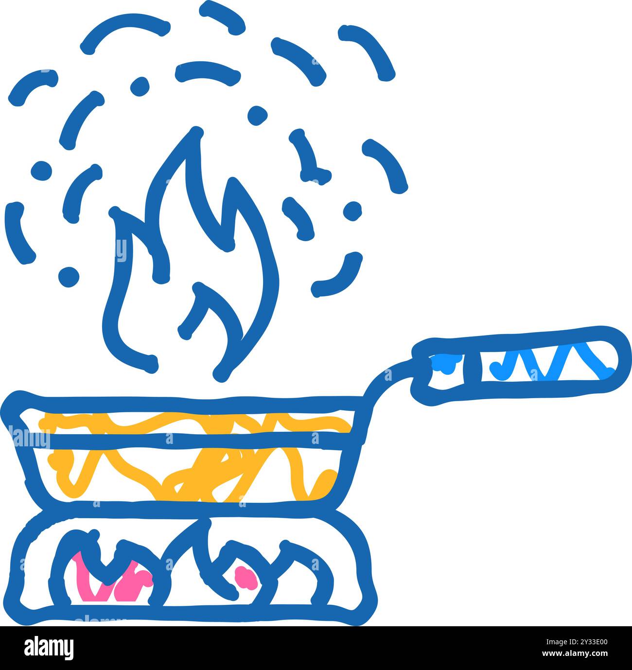 burnt food icon doodle illustration Stock Vector Image & Art - Alamy