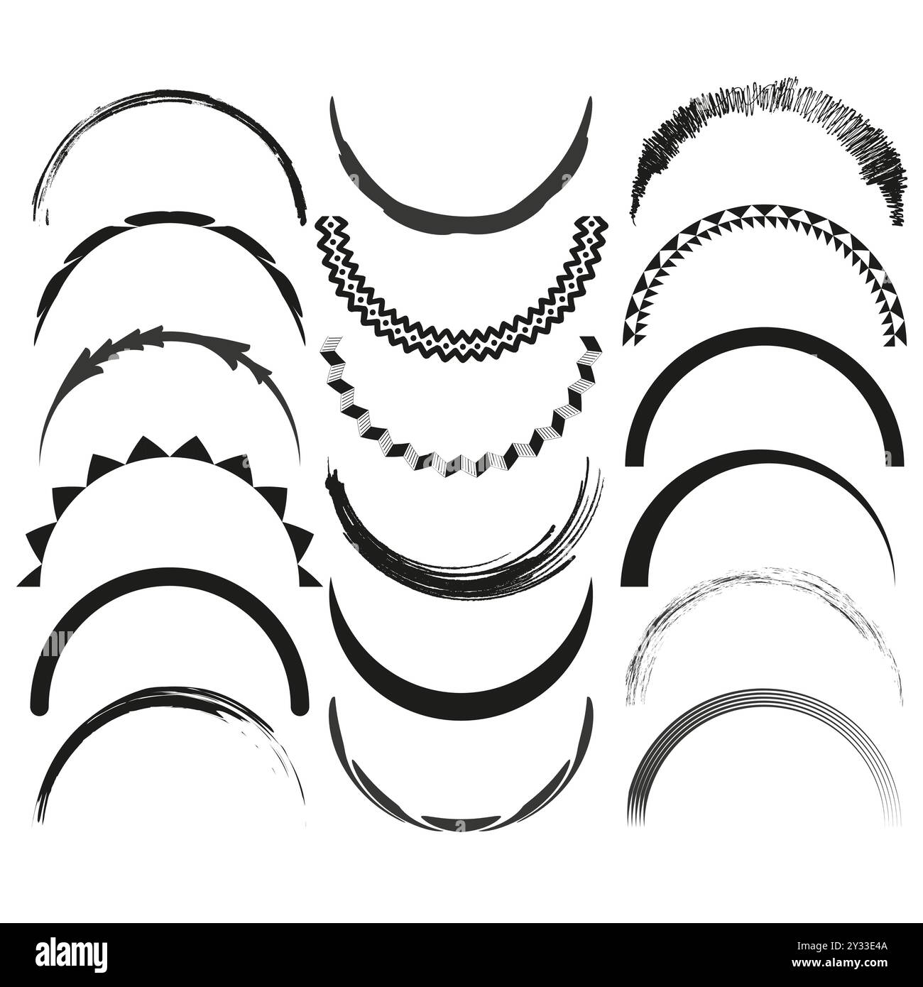 Half arcs Stock Vector Images - Alamy
