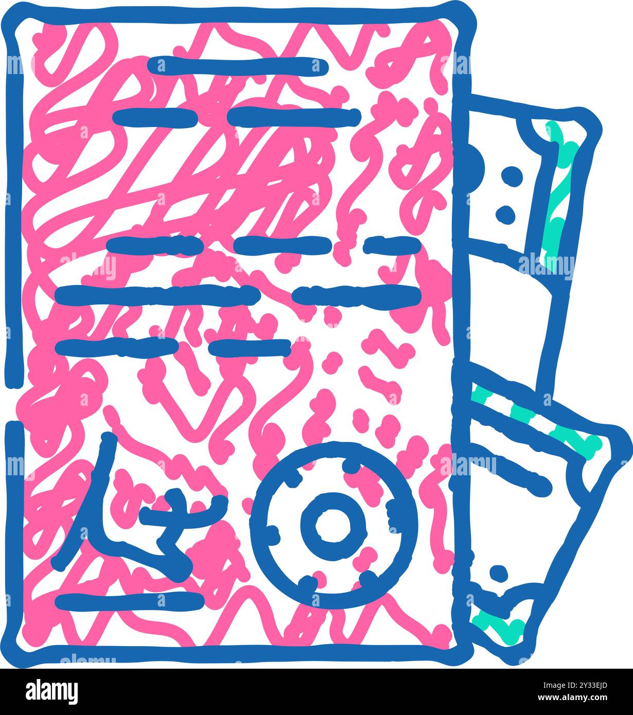 purchase of documents icon doodle illustration Stock Vector Image & Art ...